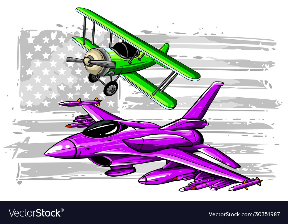 Flight evolution icons set Royalty Free Vector Image