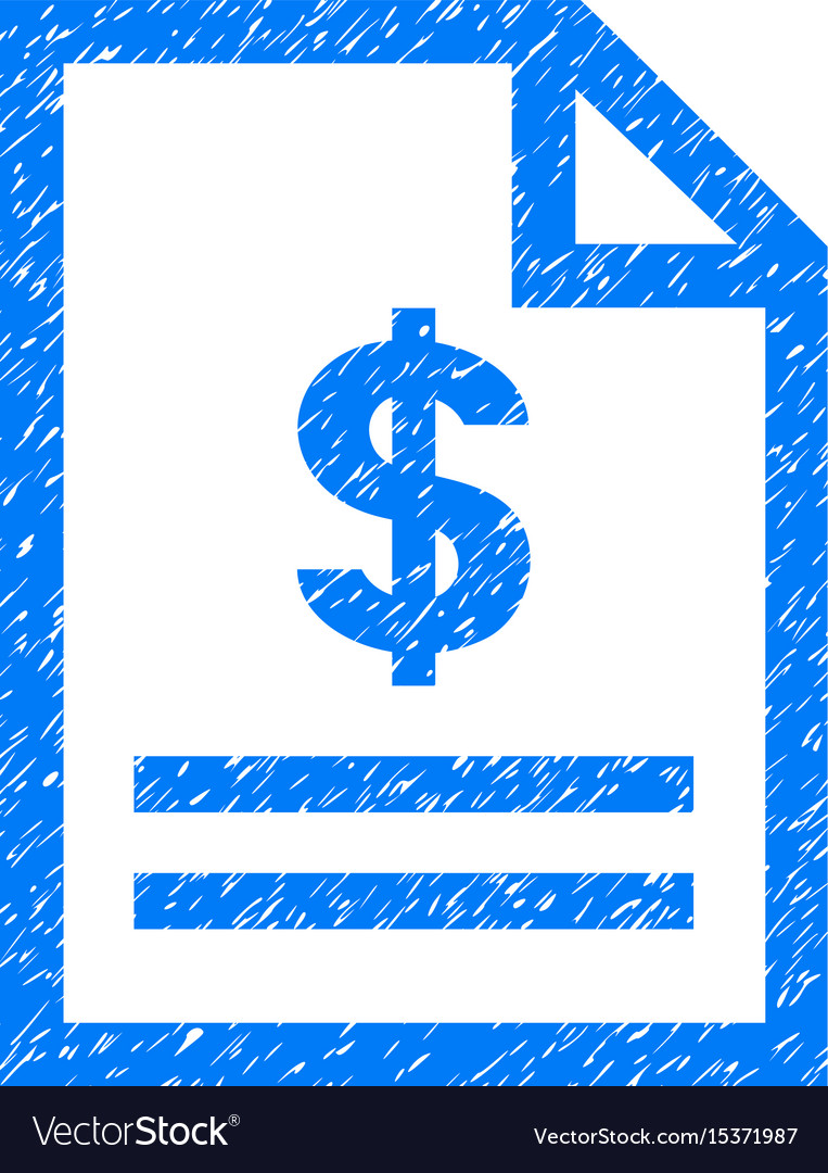 Invoice page grunge icon Royalty Free Vector Image