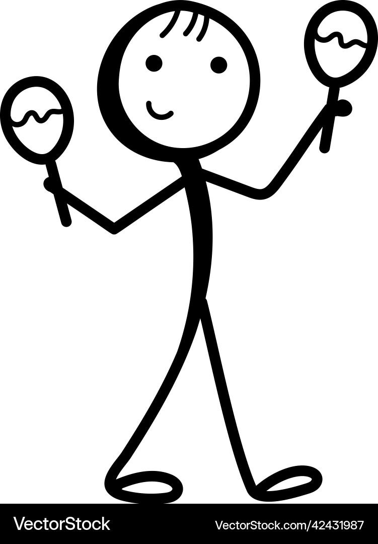 Maracas player Royalty Free Vector Image - VectorStock