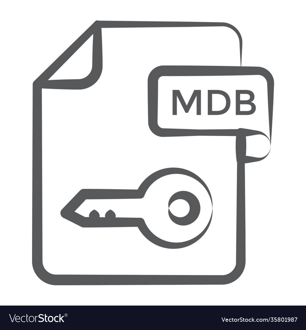 Mdb file Royalty Free Vector Image - VectorStock