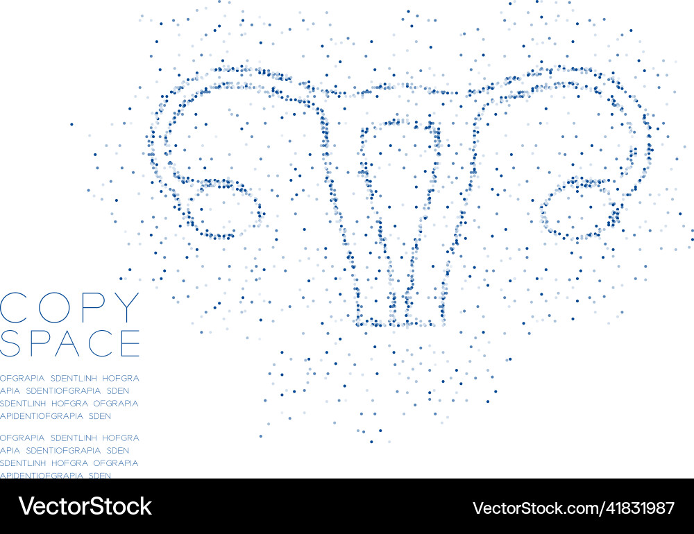 Ovary and uterus shape abstract geometric circle Vector Image