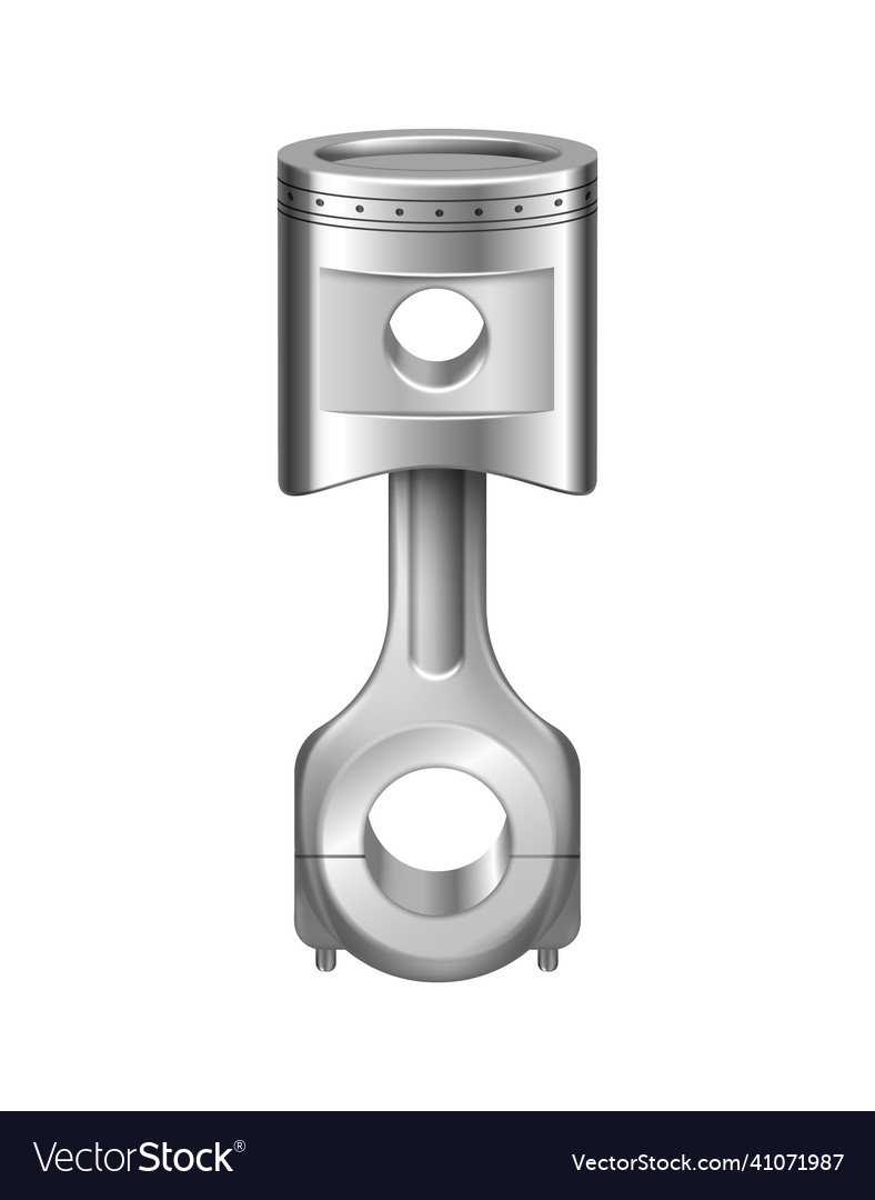 Realistic engine piston Royalty Free Vector Image