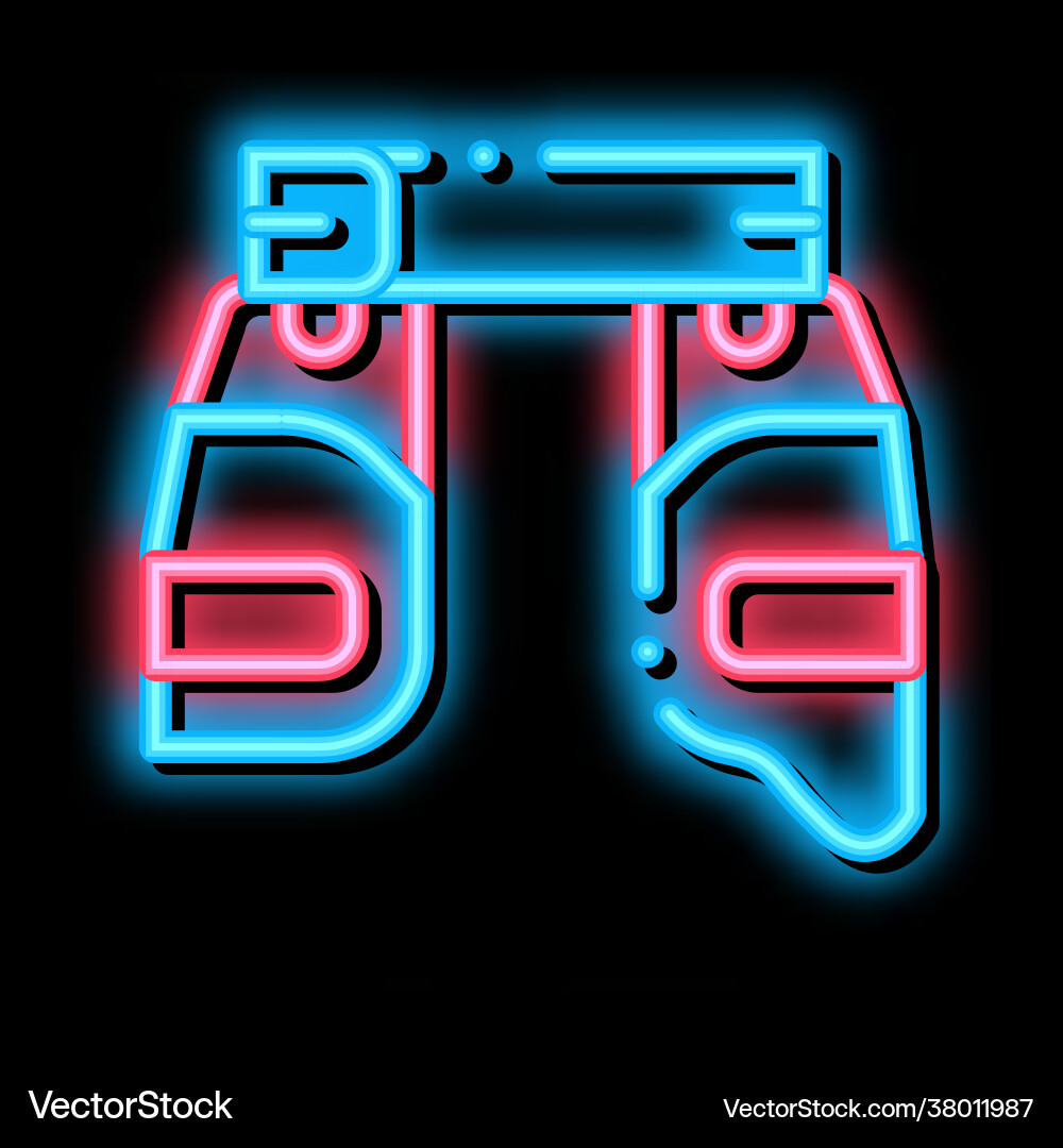 Safety vest neon glow icon Royalty Free Vector Image