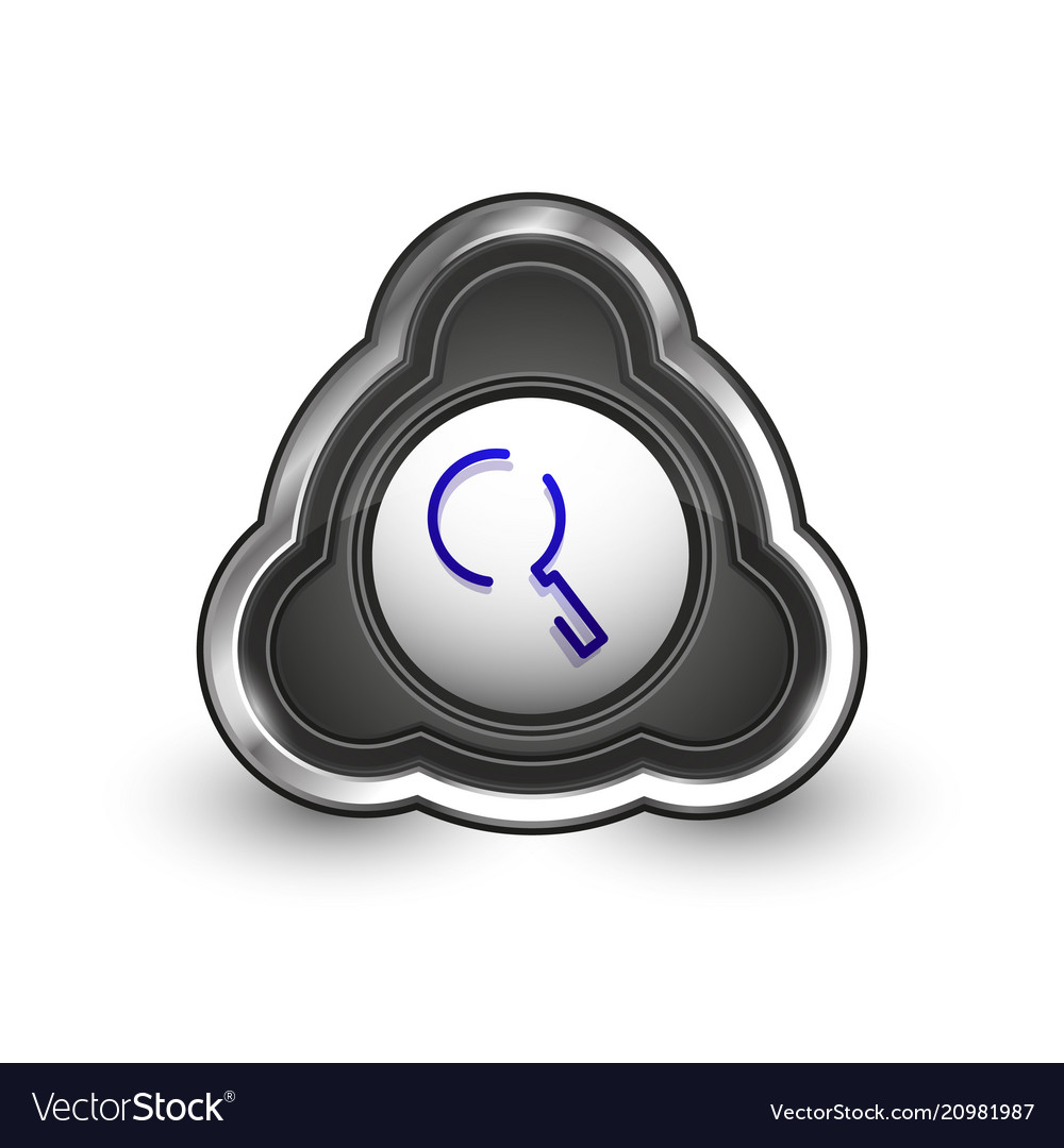 Search magnifier web button magnify icon modern Vector Image