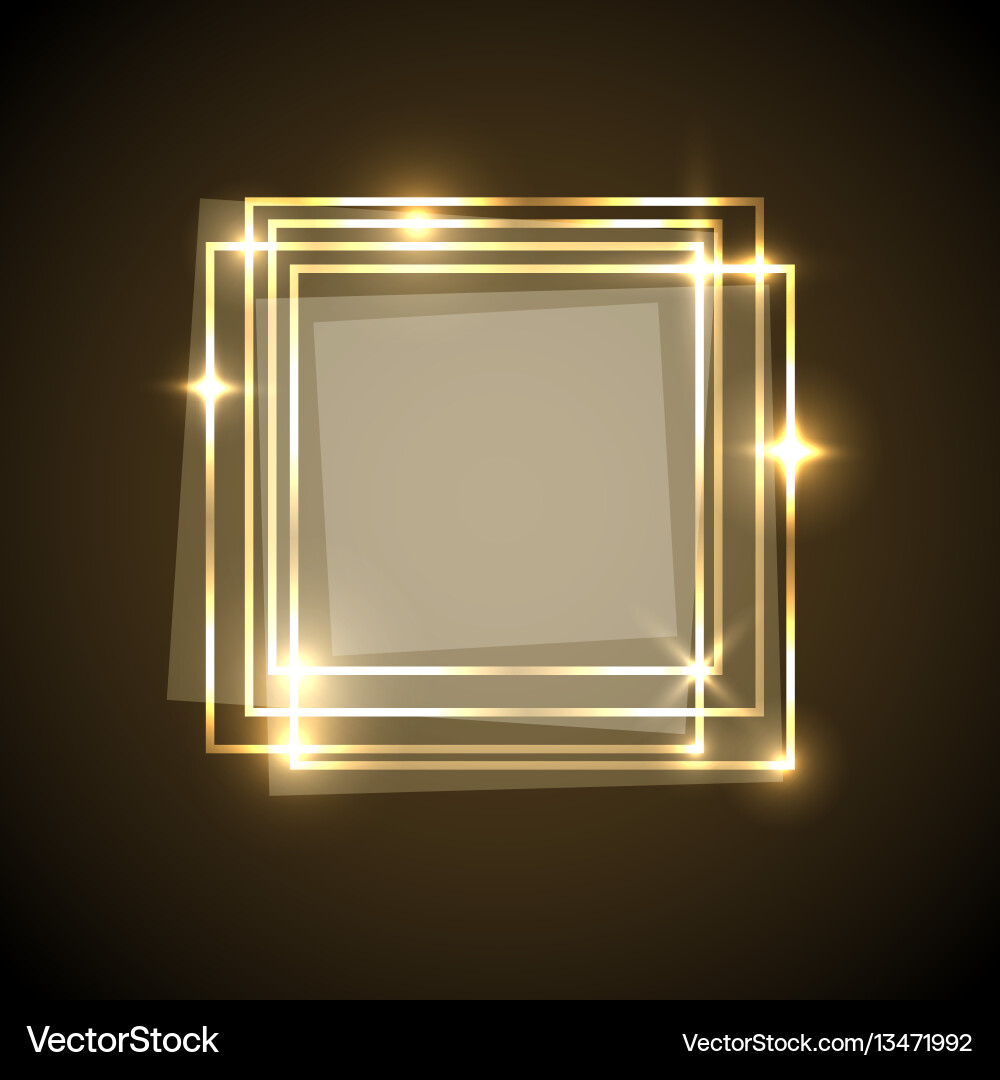 Abstract background with gold squares banner Vector Image