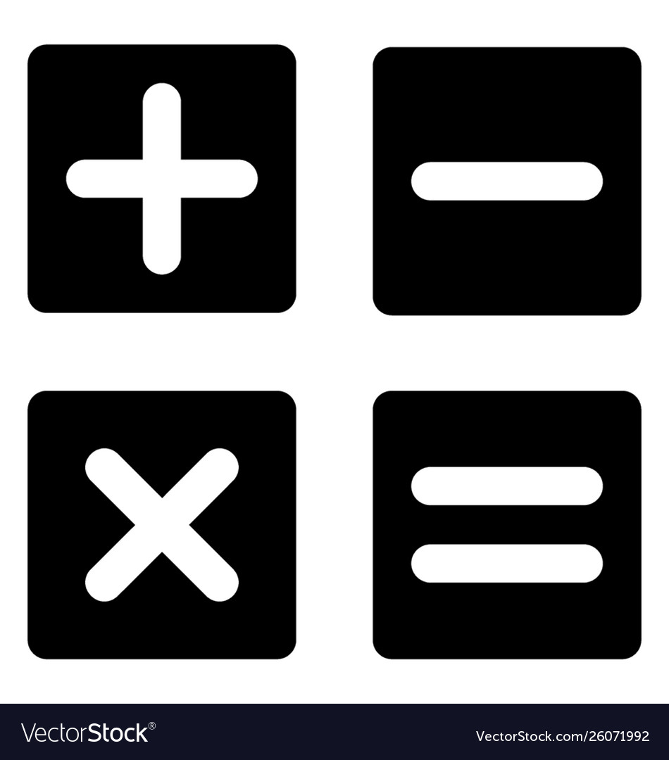 Calculation symbol Royalty Free Vector Image - VectorStock