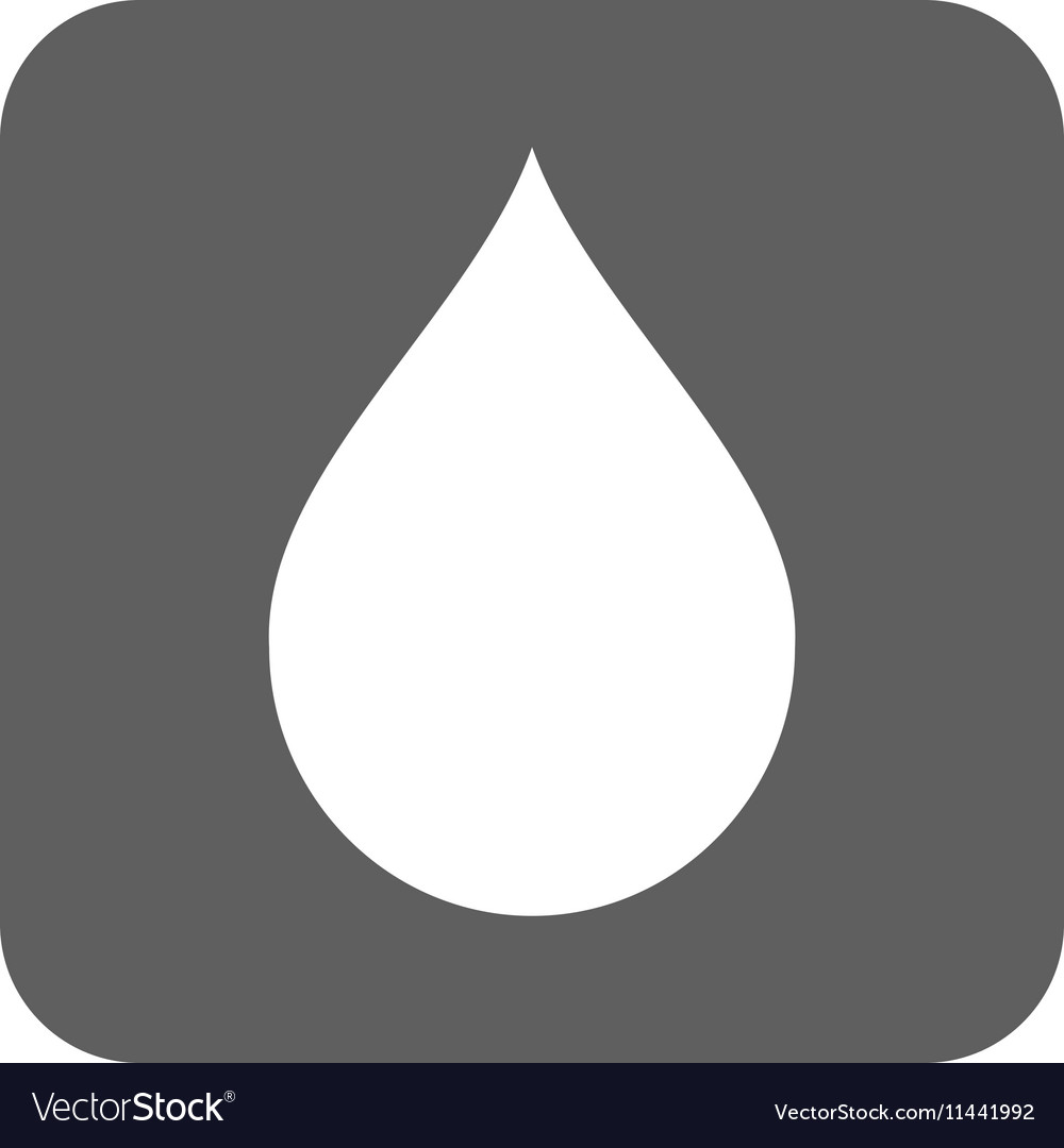 Drop flat squared icon Royalty Free Vector Image