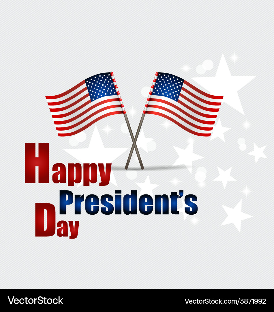 Happy presidents day banner design Royalty Free Vector Image
