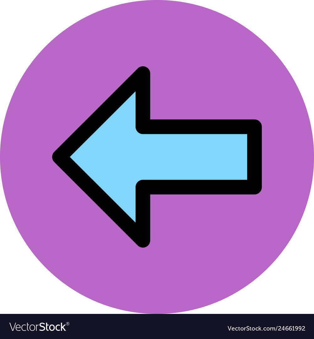 Left arrow icon Royalty Free Vector Image - VectorStock