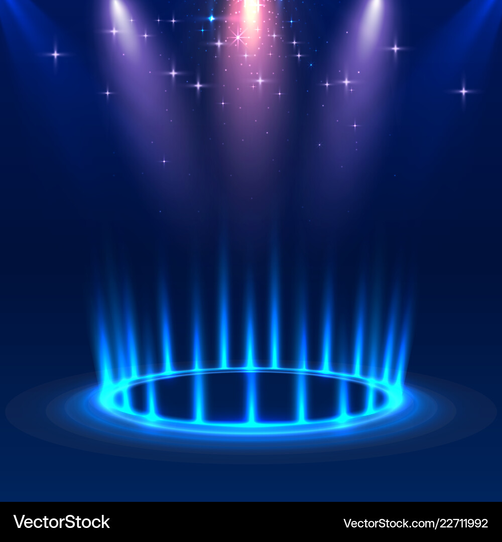 Stage podium scene with for award ceremony Vector Image
