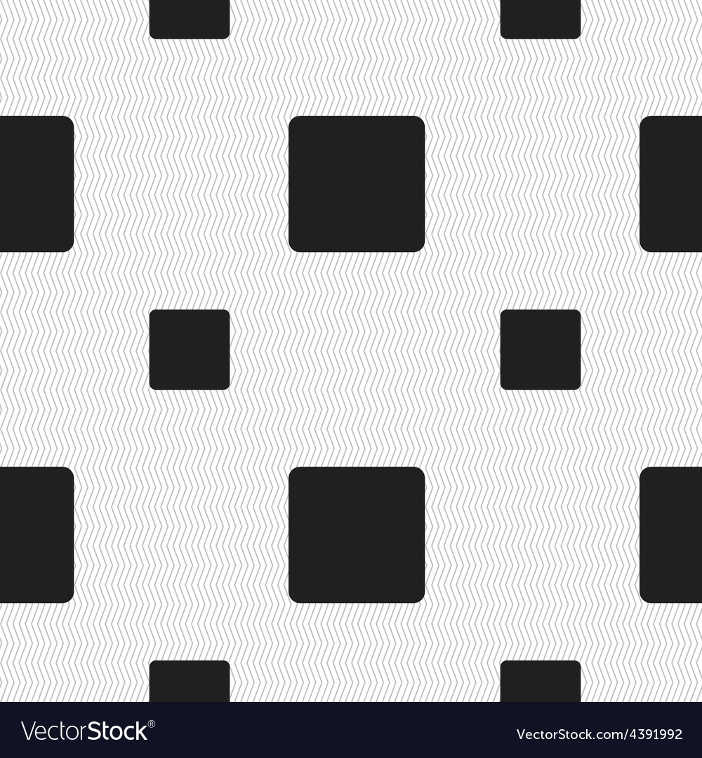 Stop button icon sign seamless pattern Royalty Free Vector