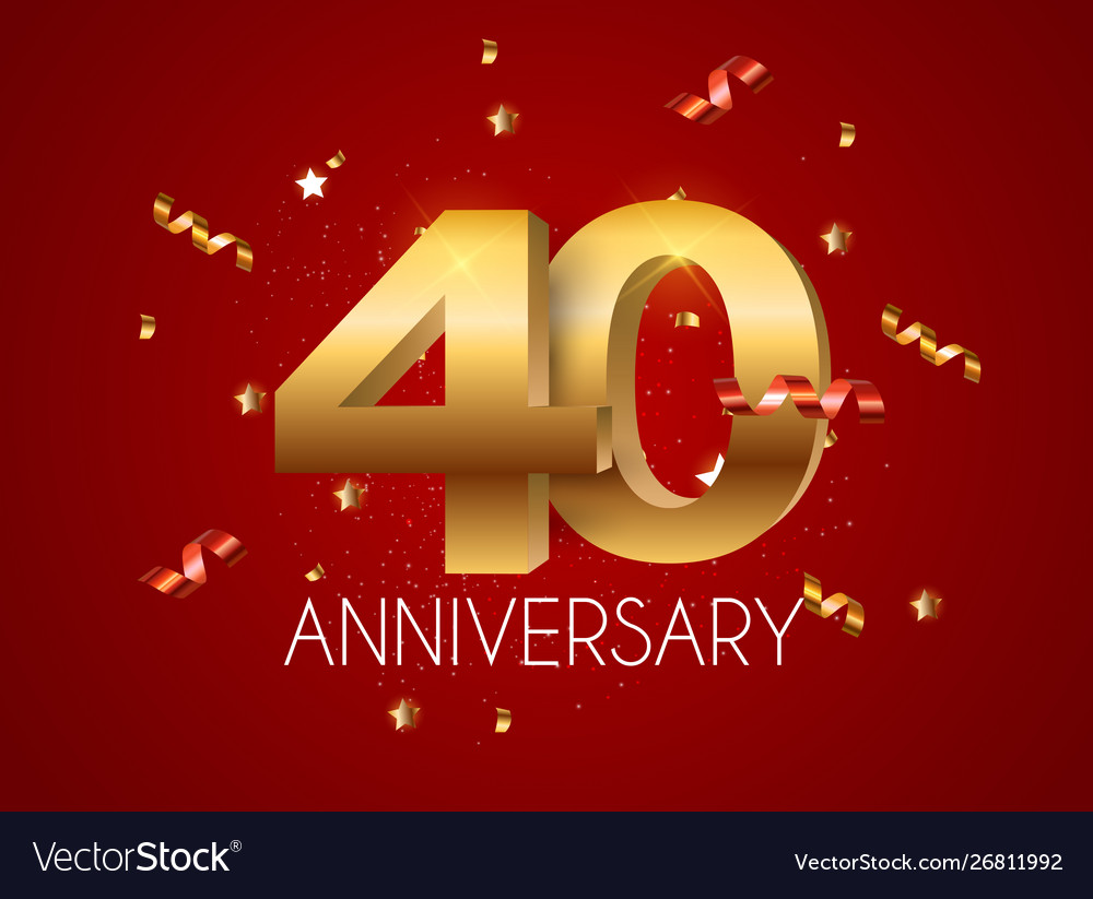 Template logo 40 years anniversary Royalty Free Vector Image Template logo 40 years anniversary Royalty Free Vector Image