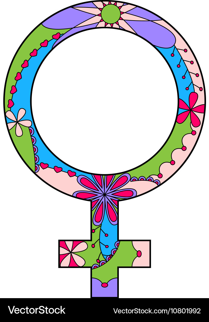 Woman sign colorful Royalty Free Vector Image - VectorStock