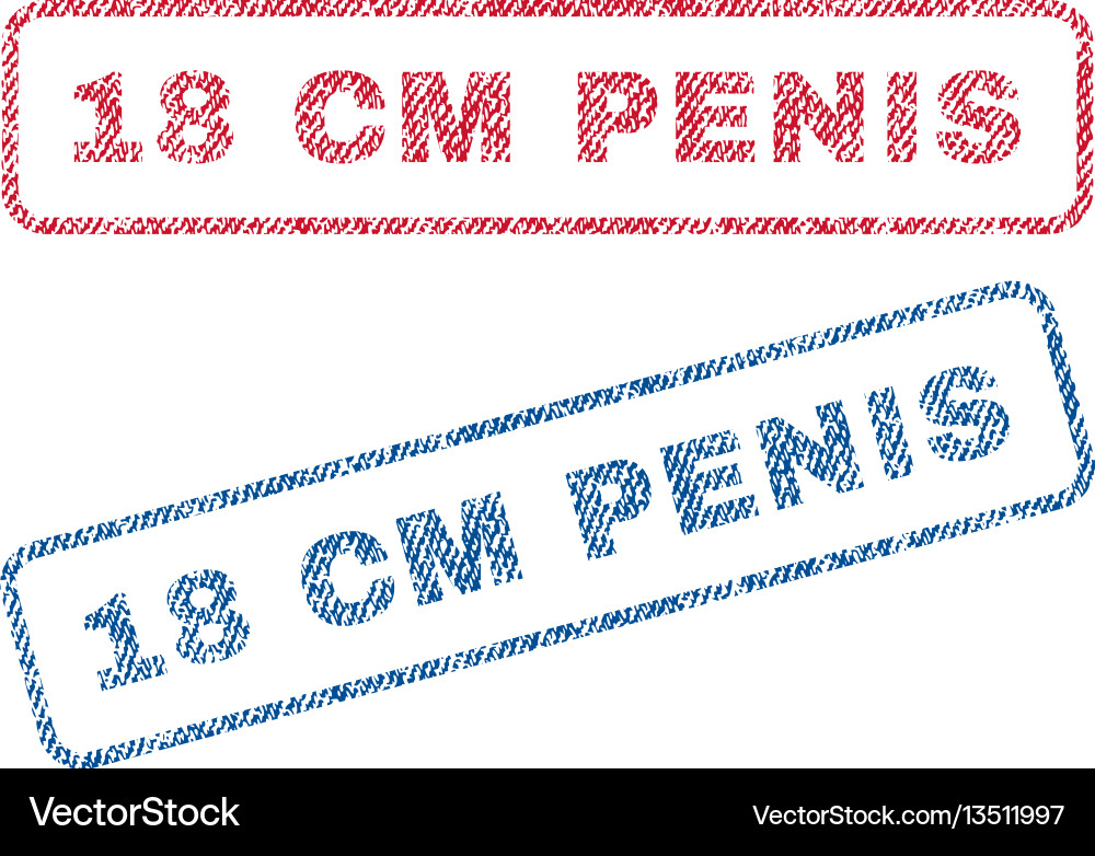 18 cm penis textile stamps Royalty Free Vector Image