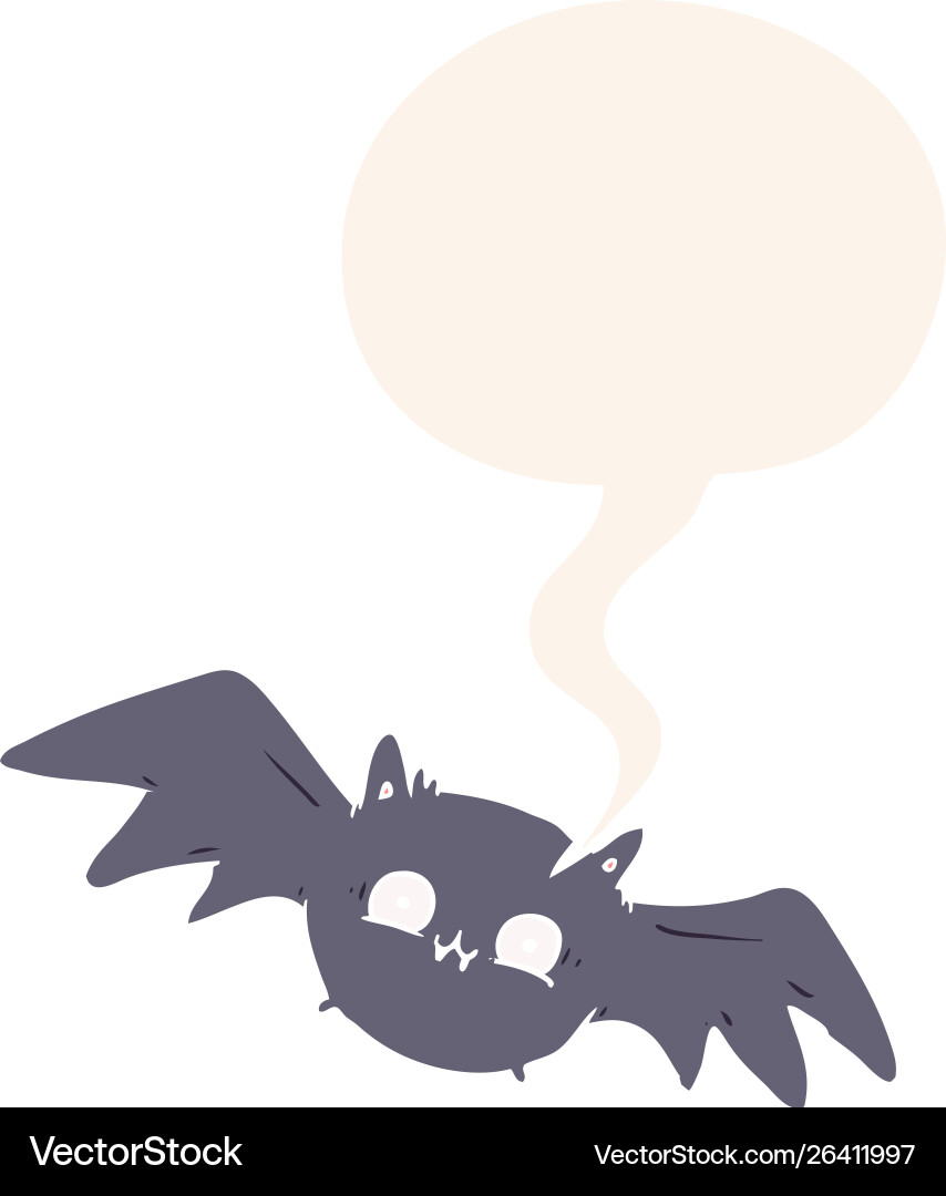 Cartoon vampire halloween and speech bubble Vector Image