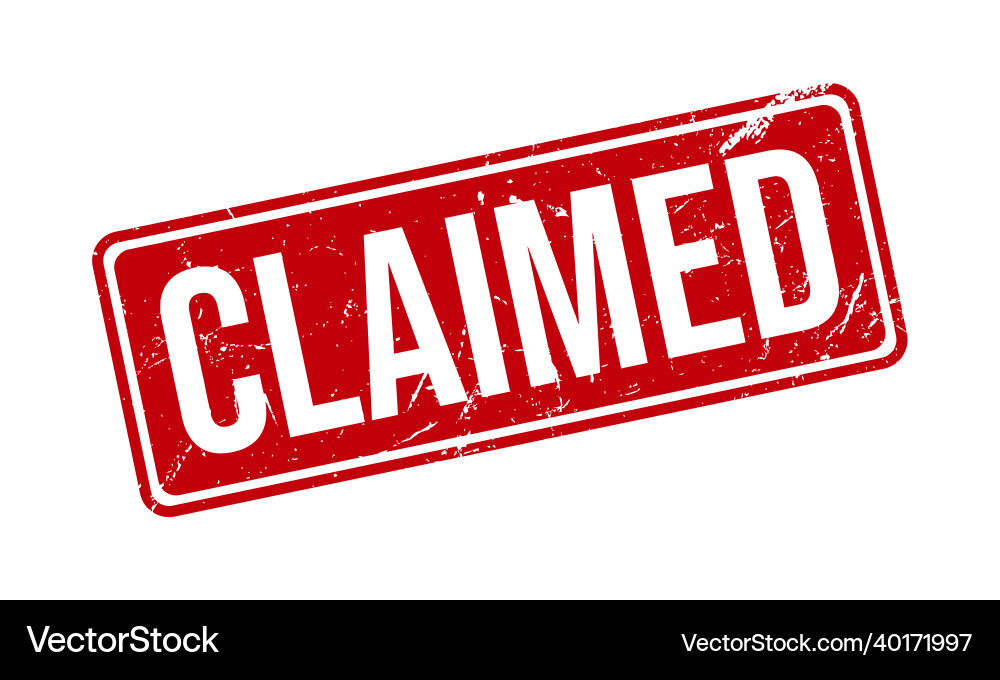 Claimed rubber grunge stamp seal Royalty Free Vector Image