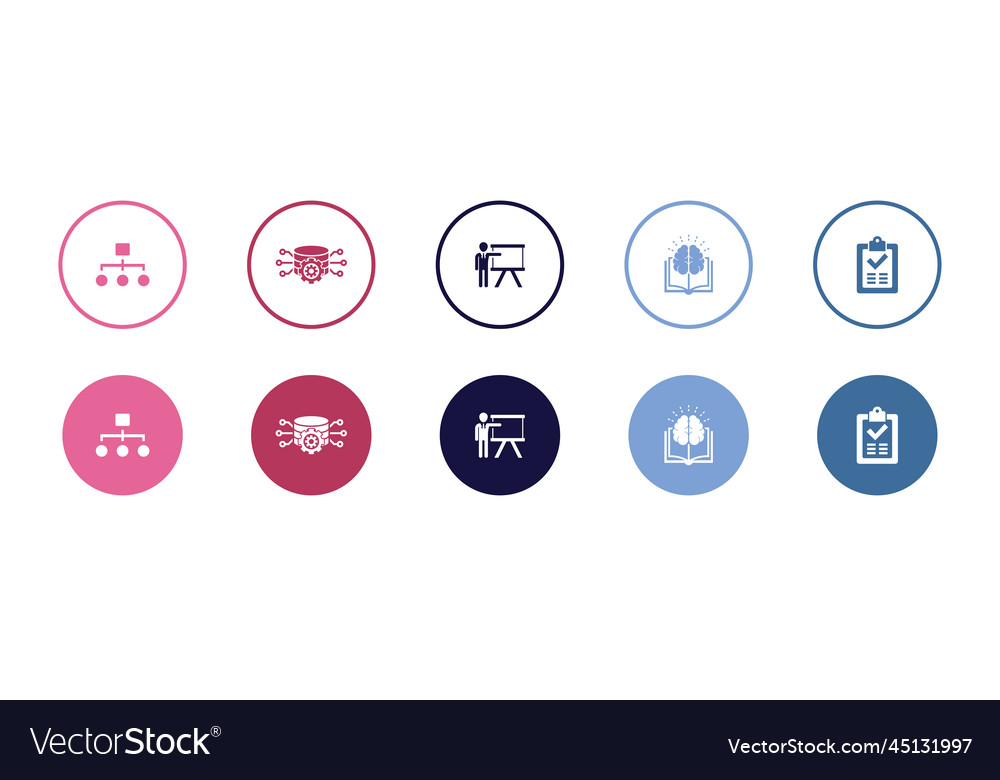 Classification data processing training Royalty Free Vector