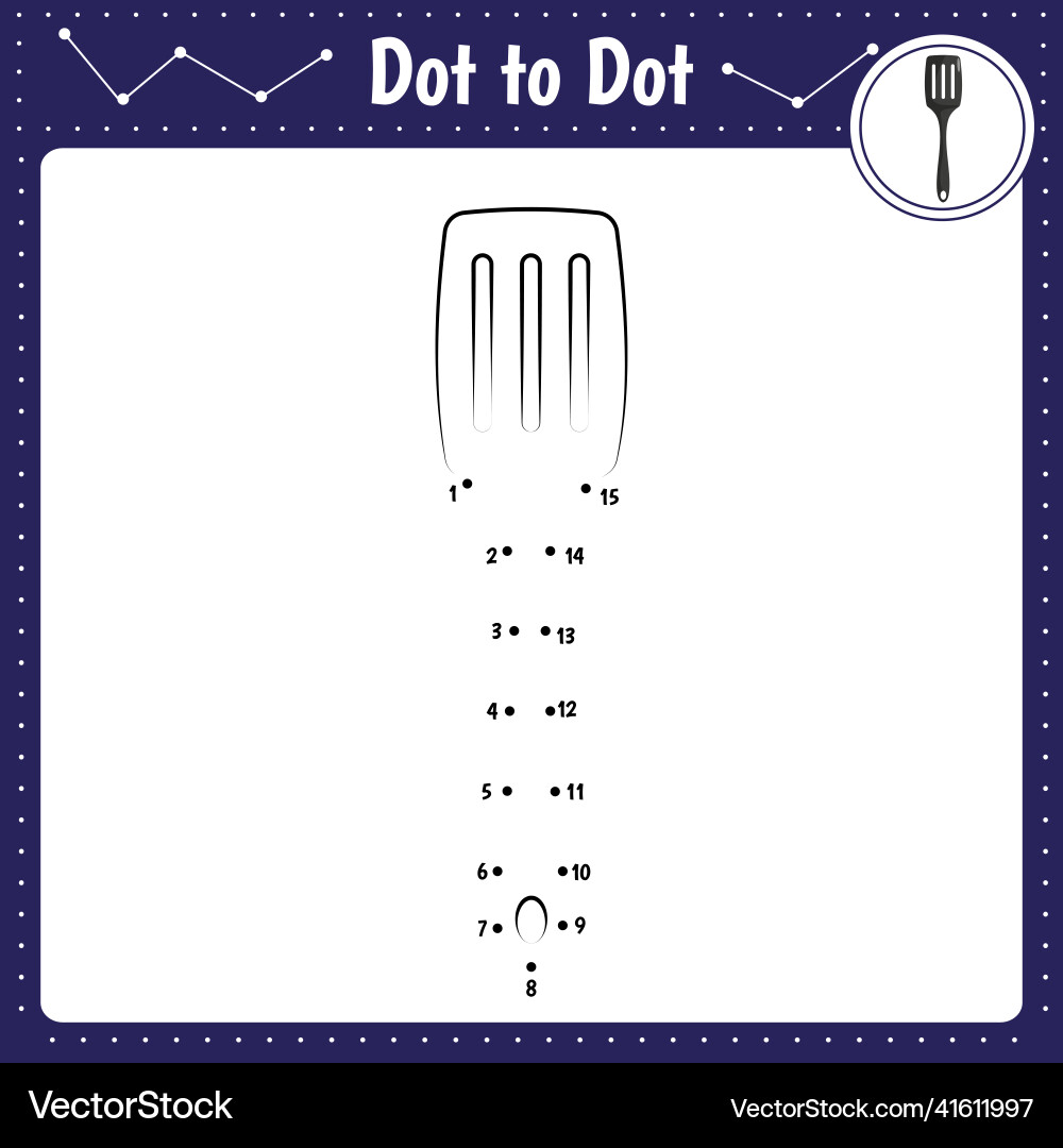 Connect the dots dot to dot educational game Vector Image