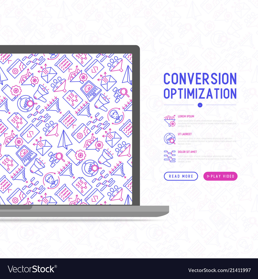 Conversion optimization concept Royalty Free Vector Image