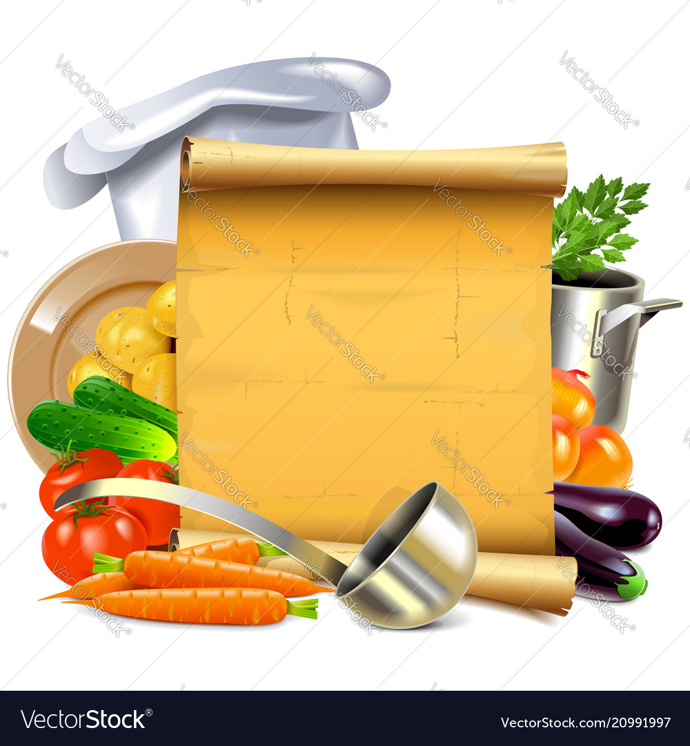 Cooking scroll Royalty Free Vector Image - VectorStock
