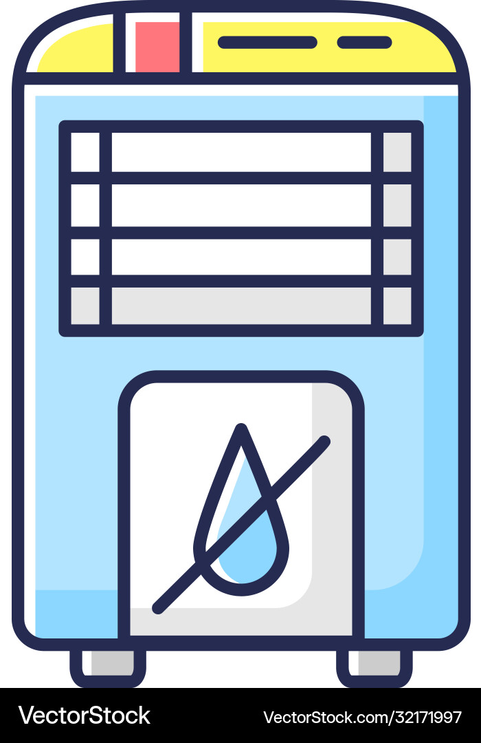 Dehumidifier rgb color icon Royalty Free Vector Image