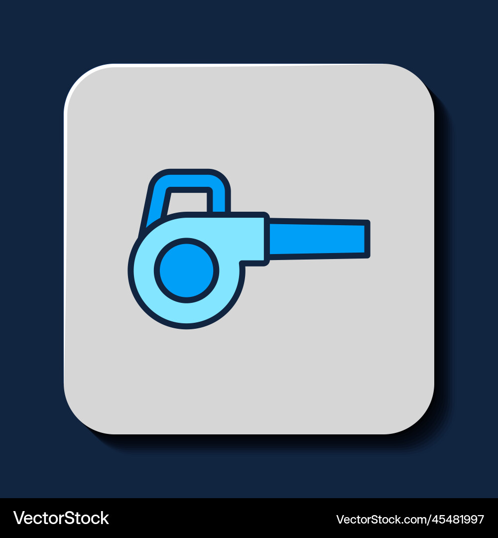 Filled outline leaf garden blower icon isolated Vector Image