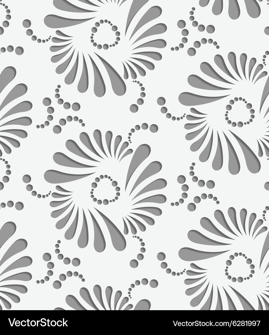 Perforated flourish tear drops thee turn with dots