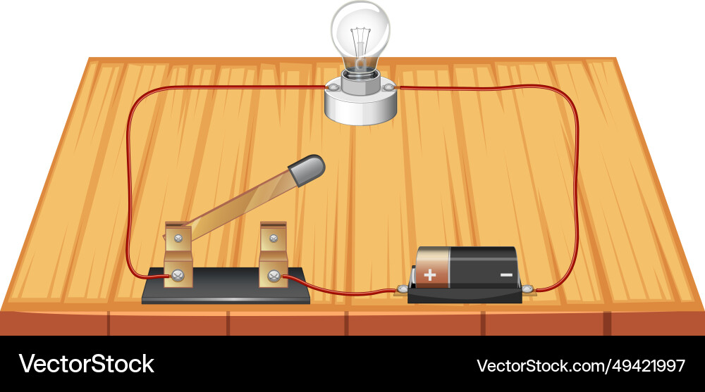 Science education infographic circuit diagram set Vector Image