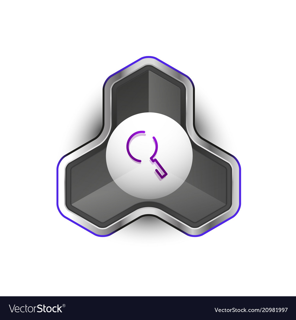 Search magnifier web button magnify icon modern Vector Image
