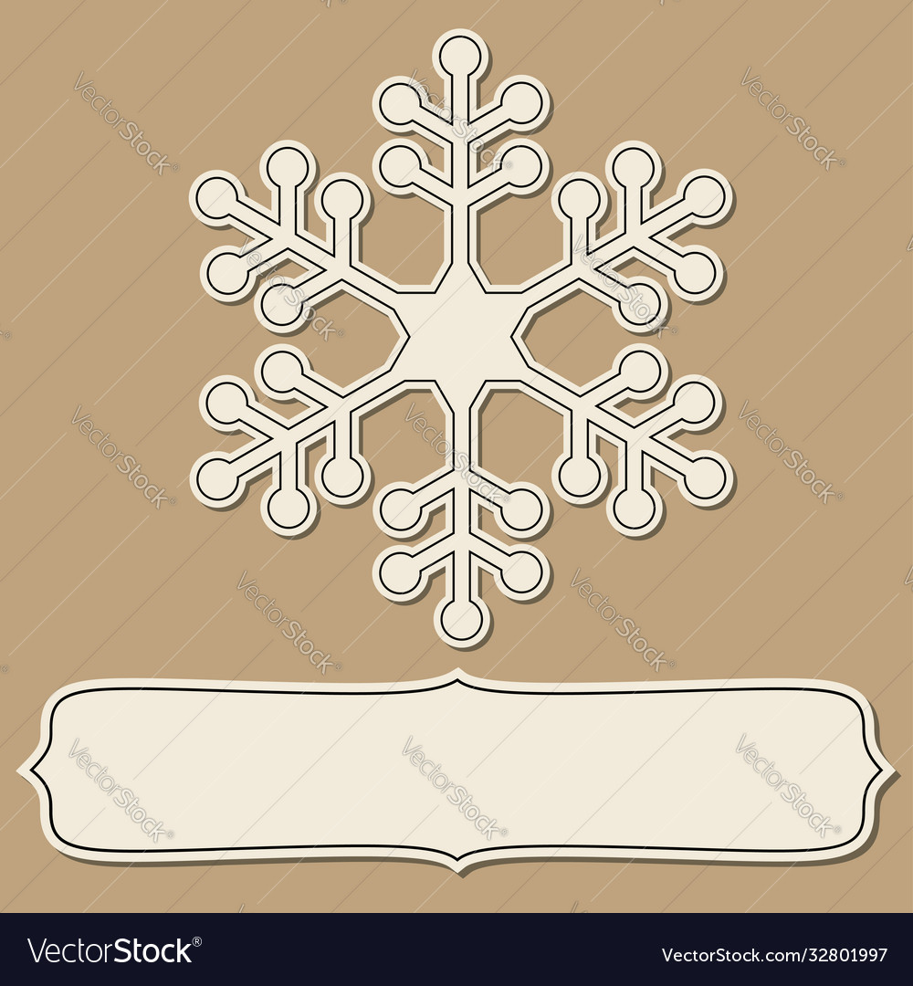 Snowflake frame Royalty Free Vector Image - VectorStock