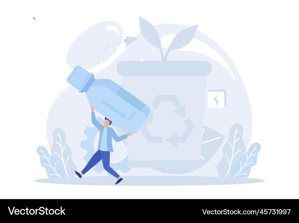 Sustainability characters reducing food waste Vector Image