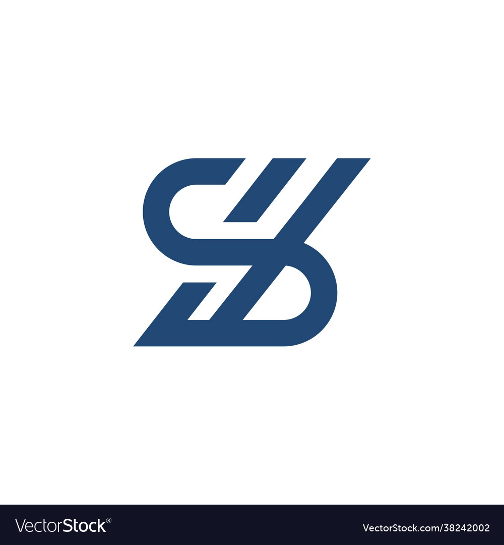 A logo with initials letter slb modern Royalty Free Vector