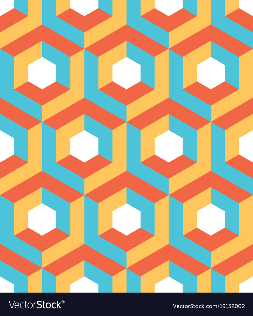 Abstract 3d Background Of Isometric Hexagonal Vector Image