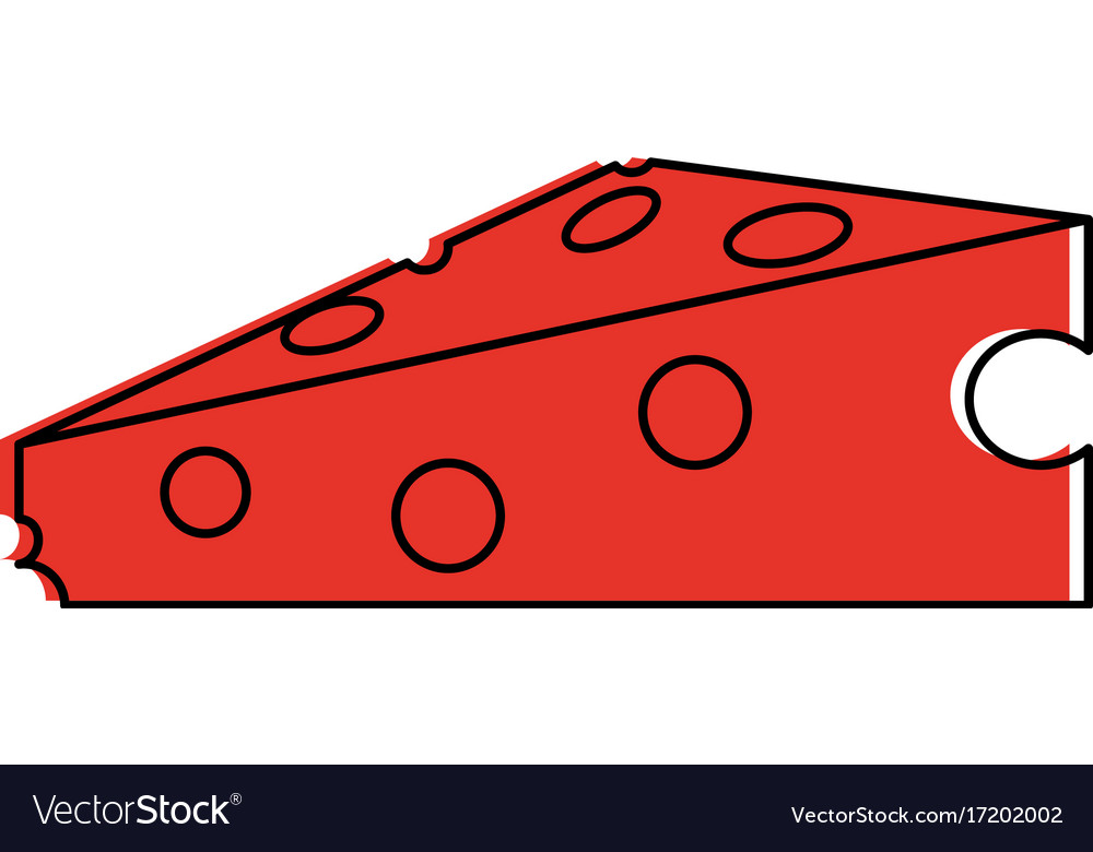 Cheese slice icon image Royalty Free Vector Image