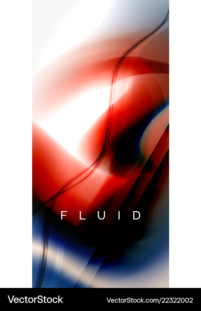 Color flowing wave trendy liquid design template Vector Image