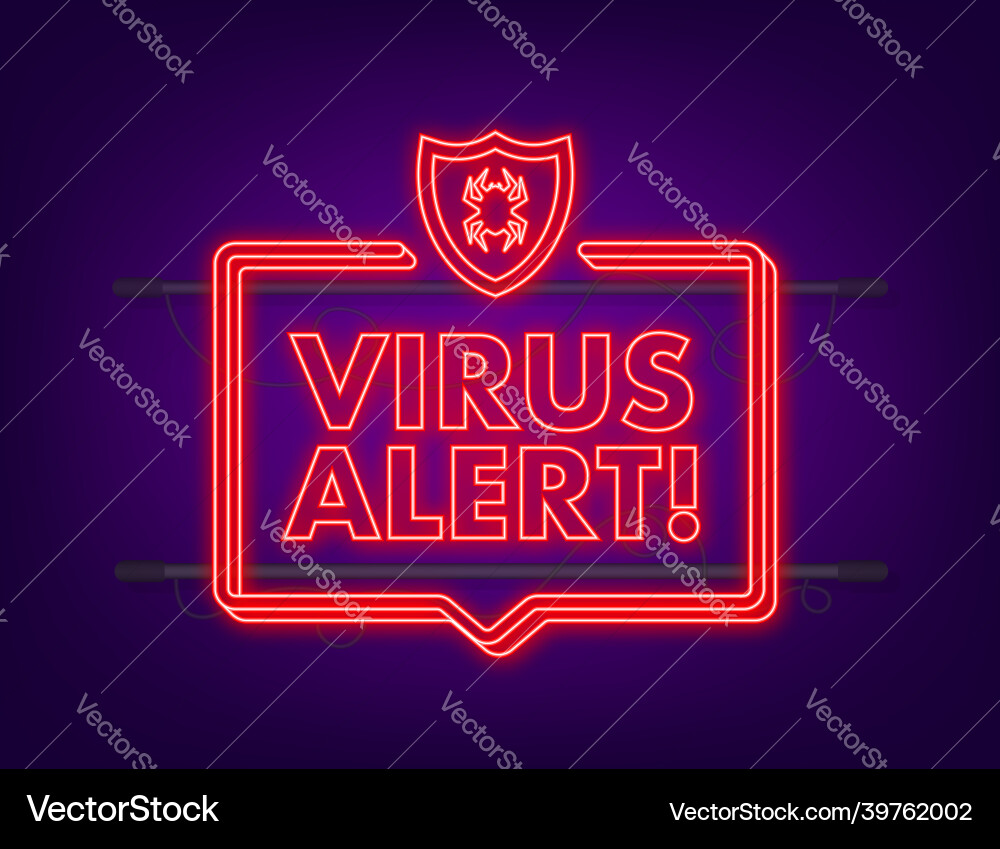 Danger symbol virus Royalty Free Vector Image - VectorStock