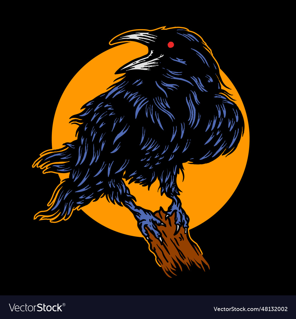 Dashing crow Royalty Free Vector Image - VectorStock