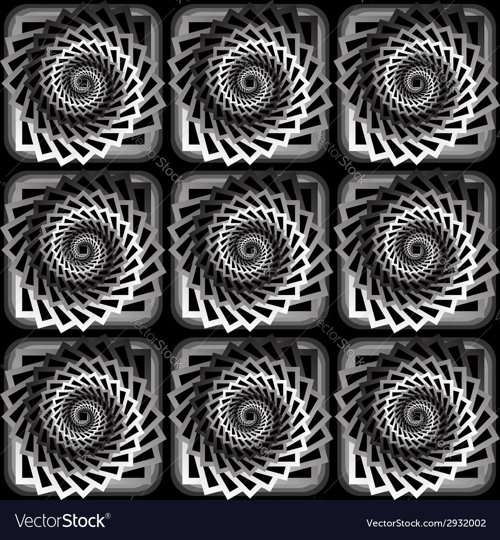 Design seamless monochrome vortex twisting pattern