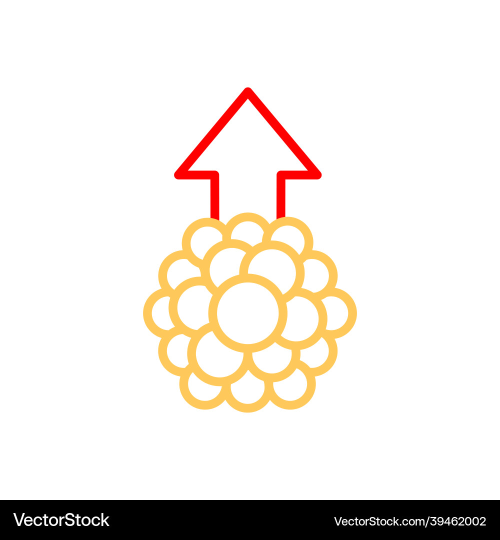 Fat cells and up arrow Royalty Free Vector Image