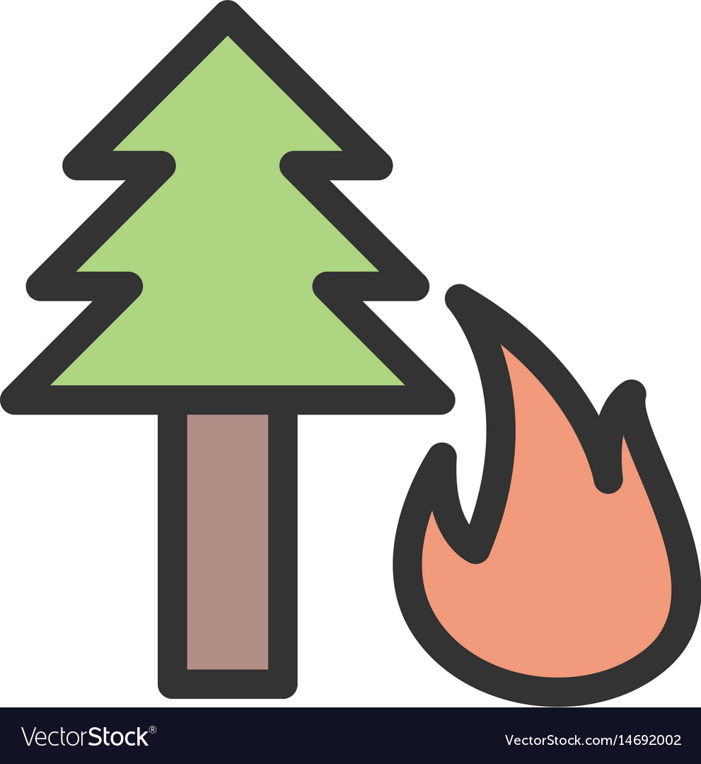 Forest fire Royalty Free Vector Image - VectorStock