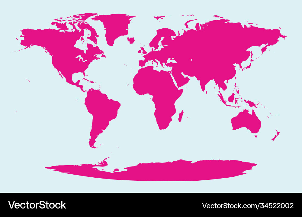 Full global world earth map graphic isolated art Vector Image