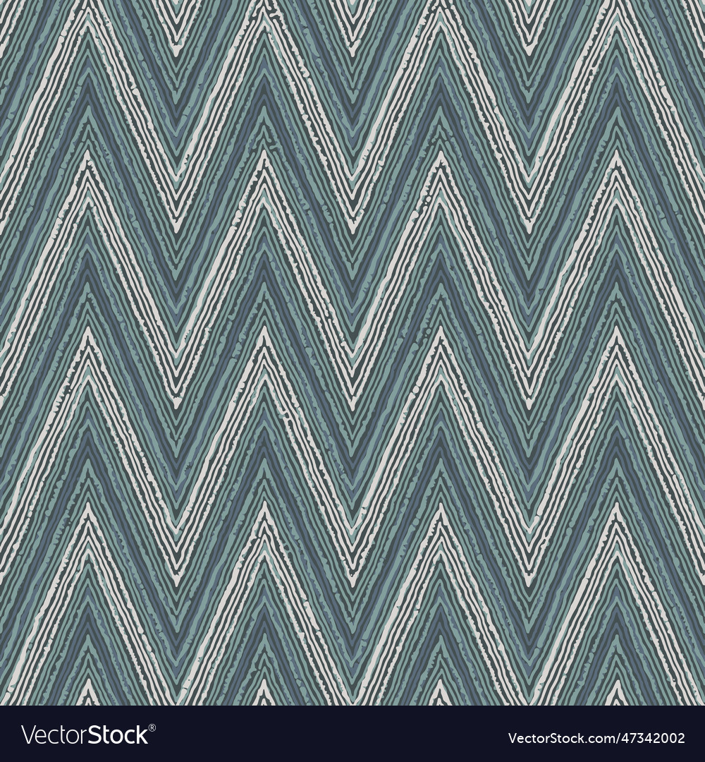 Grain stroke textured chevron pattern Royalty Free Vector