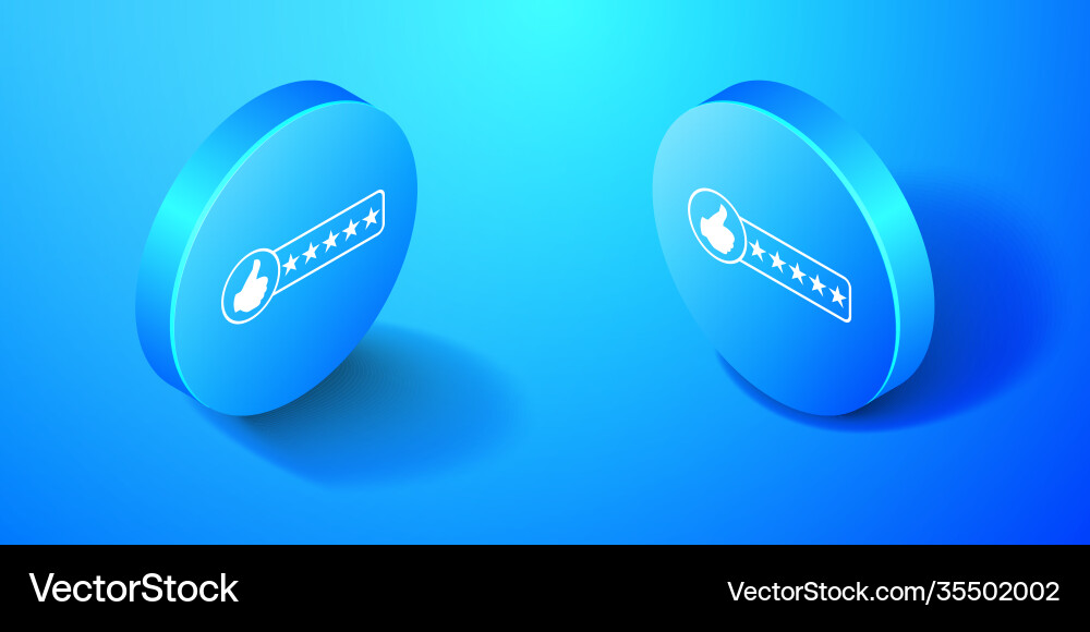 Isometric consumer or customer product rating icon