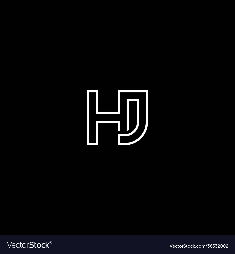 Jh or hj abstract outstanding professional Vector Image