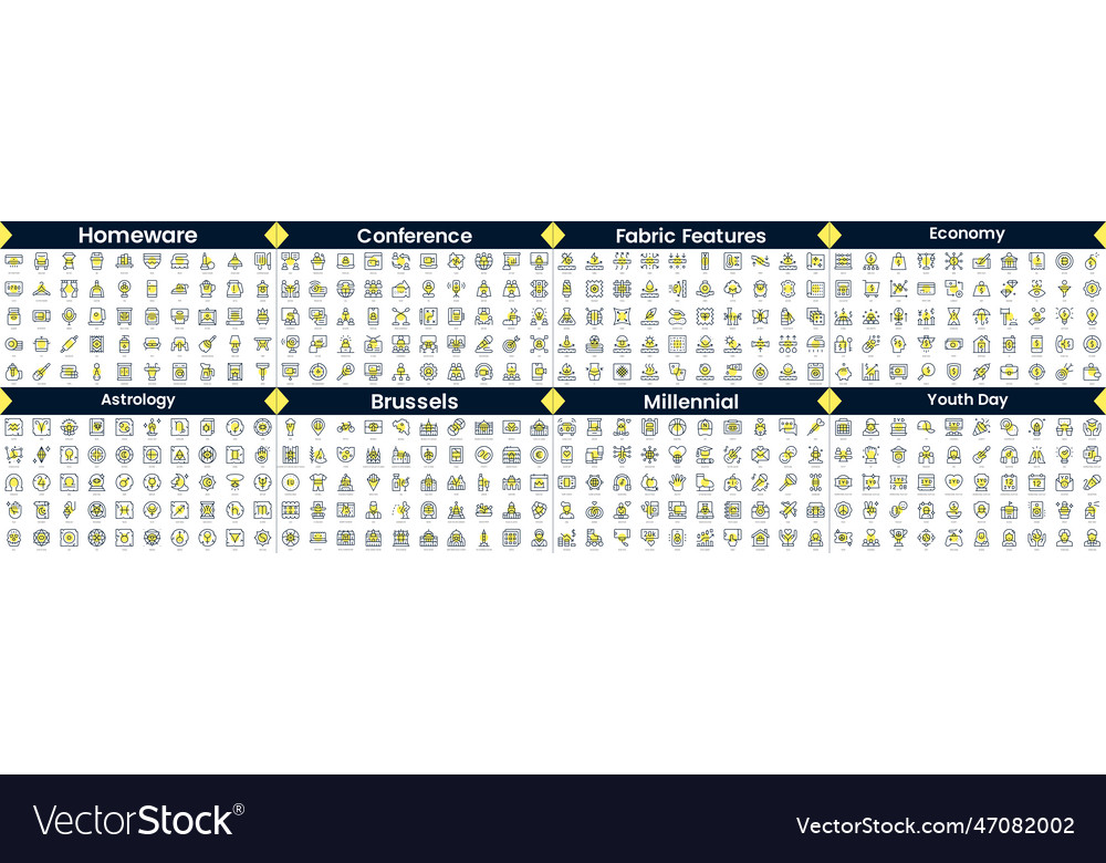 Linear style icons pack in this bundle include Vector Image