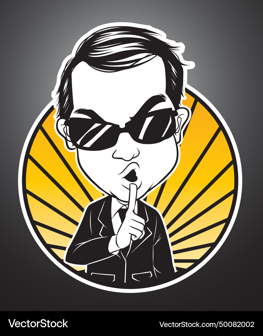 Man keep silent Royalty Free Vector Image - VectorStock