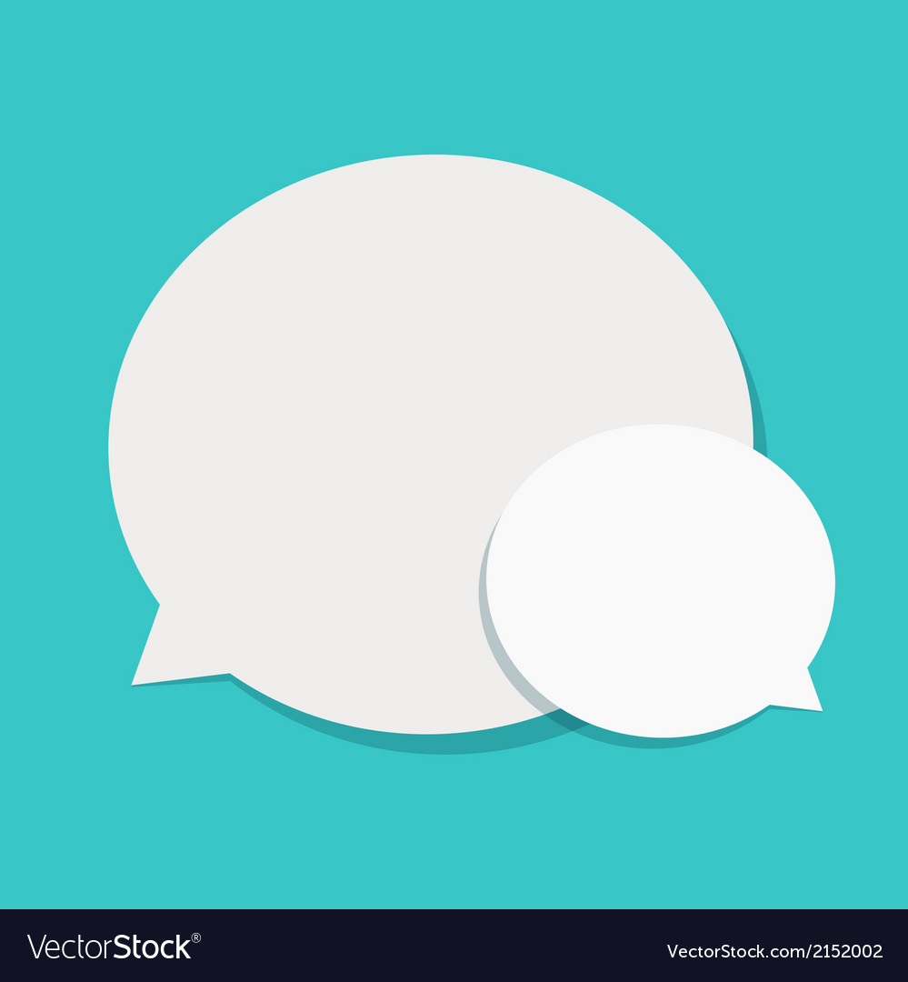 Modern flat bubble speech Royalty Free Vector Image