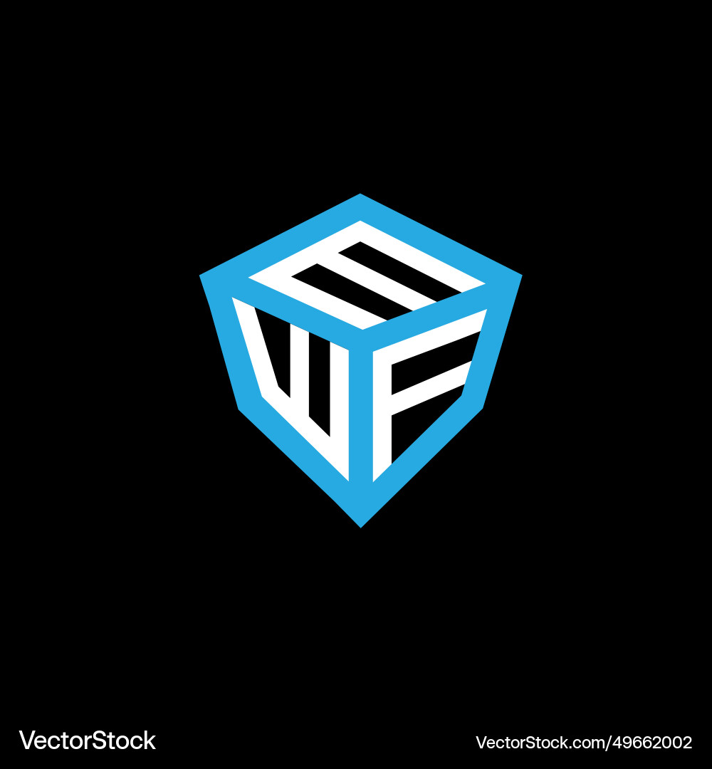 Mwf letter logo design mwf simple and modern logo Vector Image