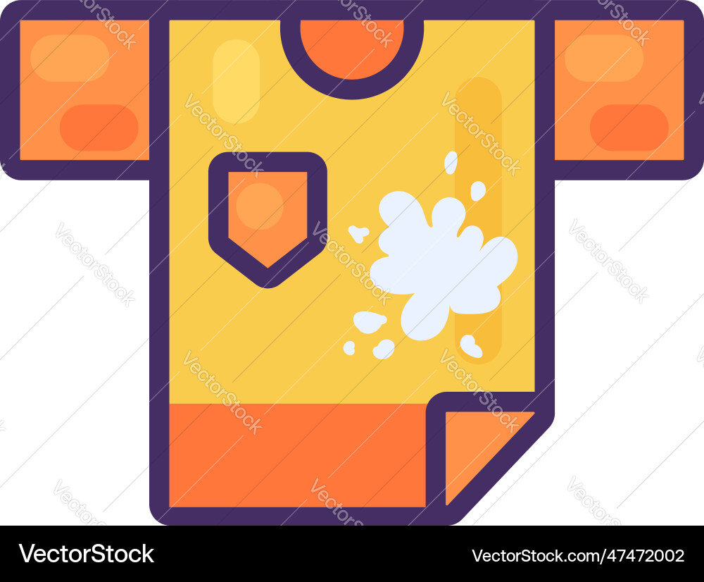 Outline textile waste worn dirty tshirt cloth Vector Image
