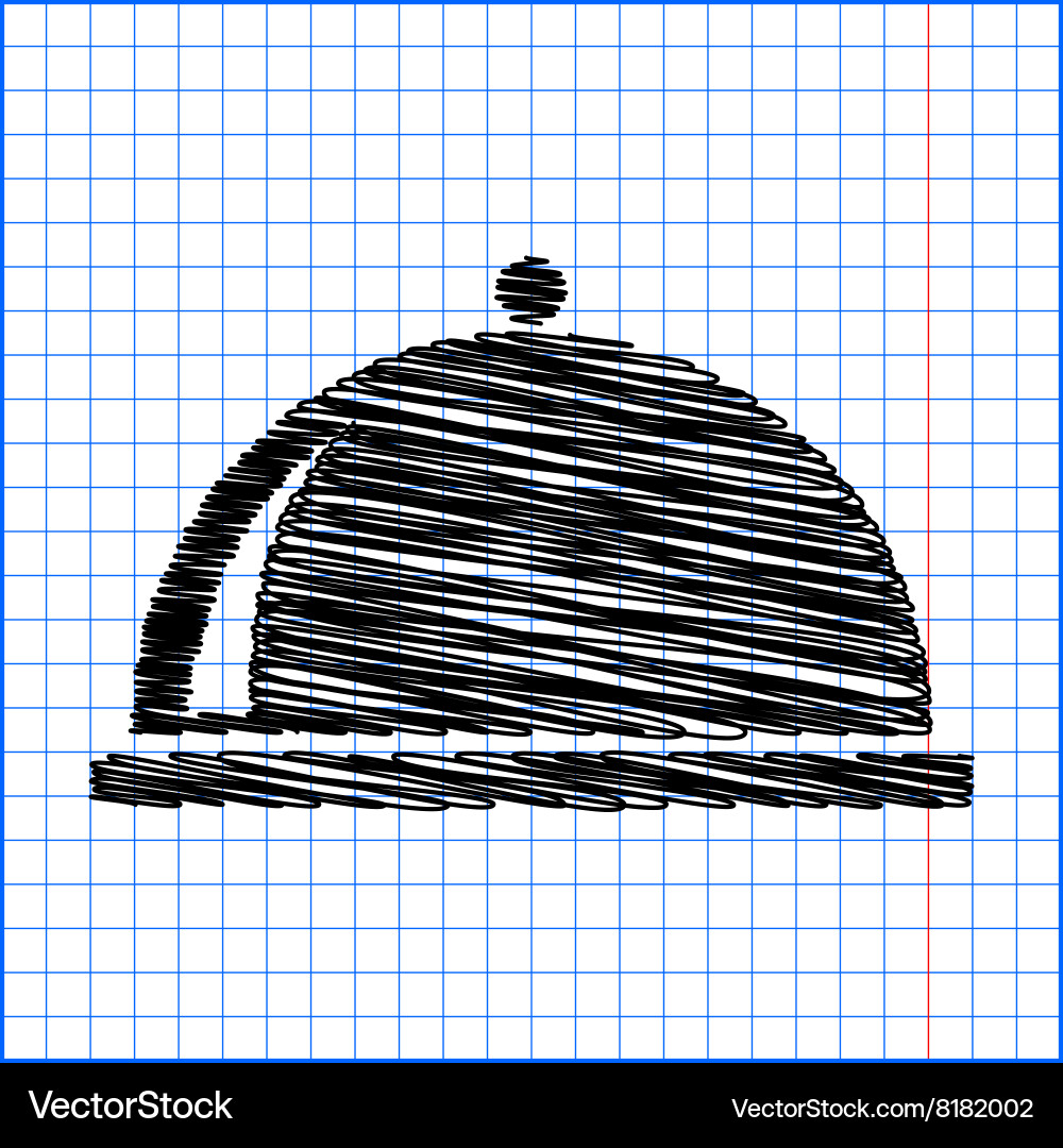 Server icon with pen effect on paper Royalty Free Vector